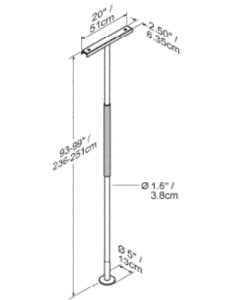 Super Pole System - floor-to-ceiling grab bar - HandiRamp