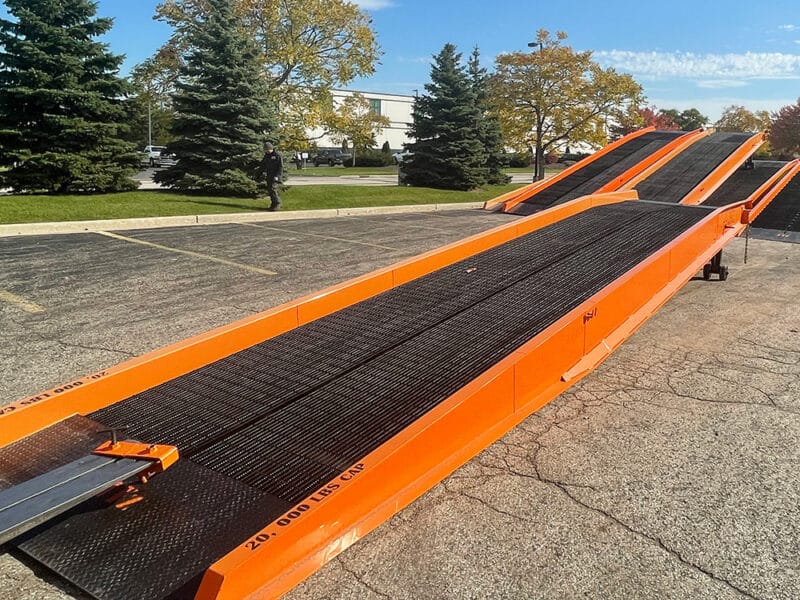 ITz Portable Steel Yard Ramp - 72in width, 36ft length, 16,000 lb ...